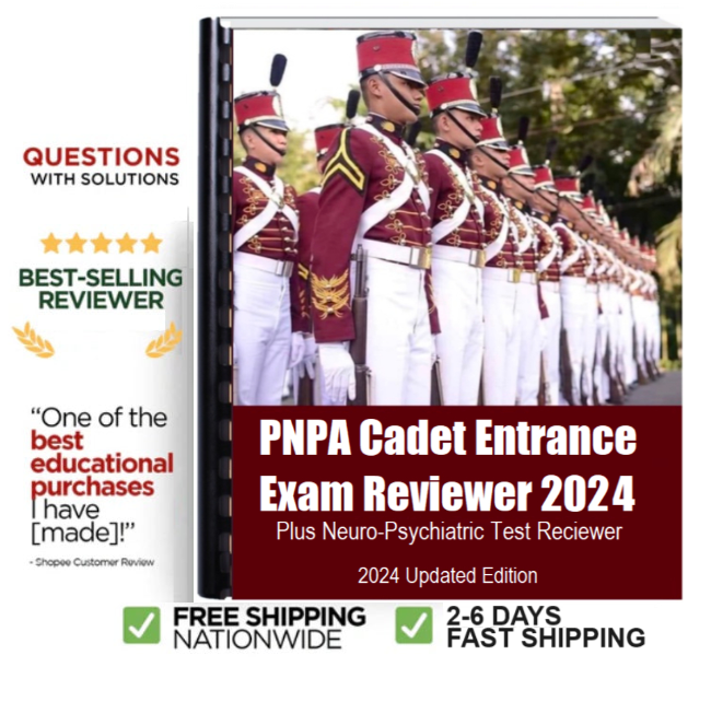 PNPA Cadet Entrance Exam Reviewer 2024 – Academy Reviewers Bookstore
