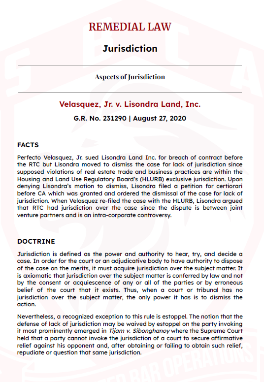 San Beda Bar Exam 2024 DOCTRINES (All Bar Subjects) – Academy Bookstore
